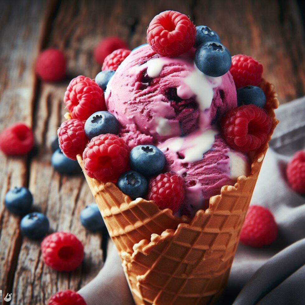 Berry and Cream Ice Cream - Berries Paradise
