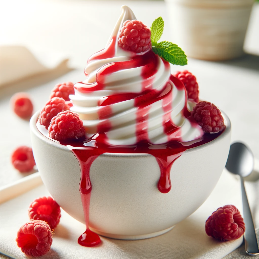 Frozen Yogurt with Raspberry Syrup Recipe: A Delightful Summer Treat ...