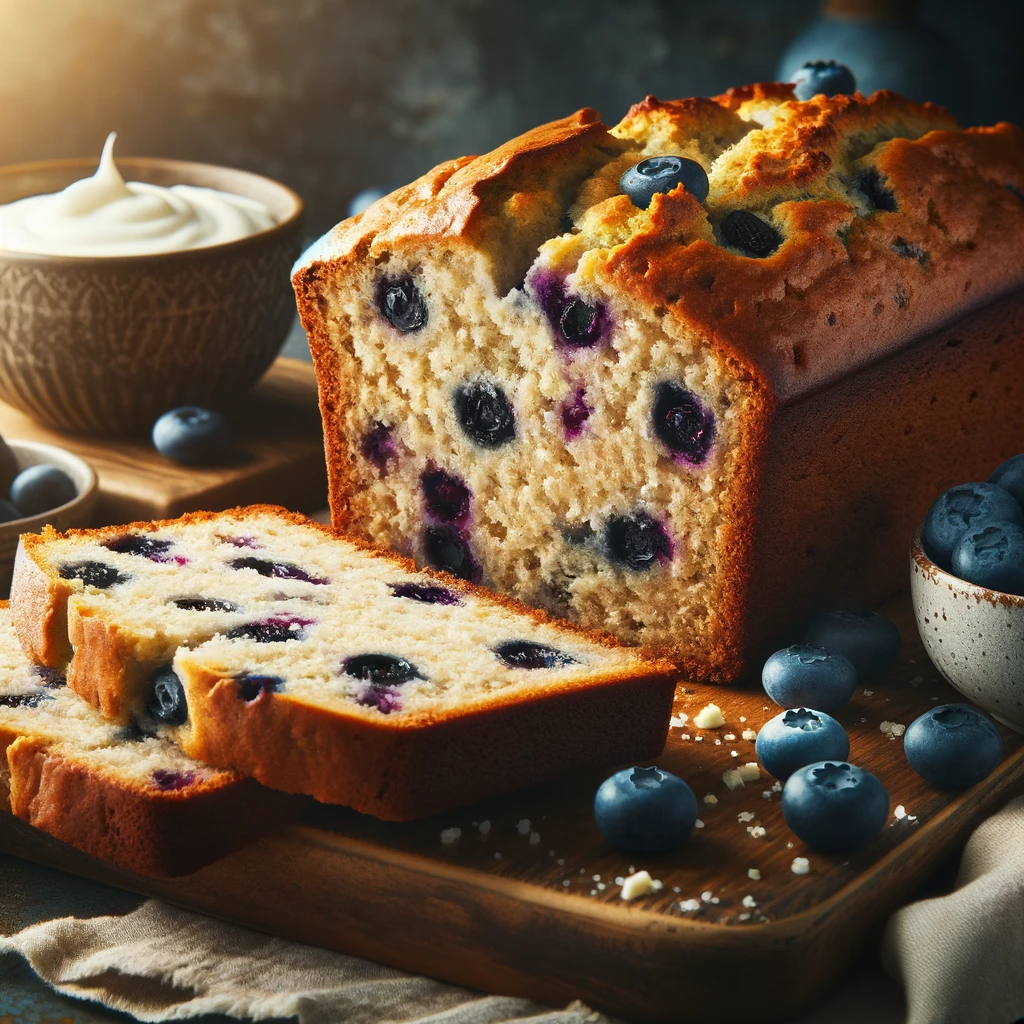 Pan de Plátano con Arándanos y Yogur Griego - Esponjoso y lleno de ...